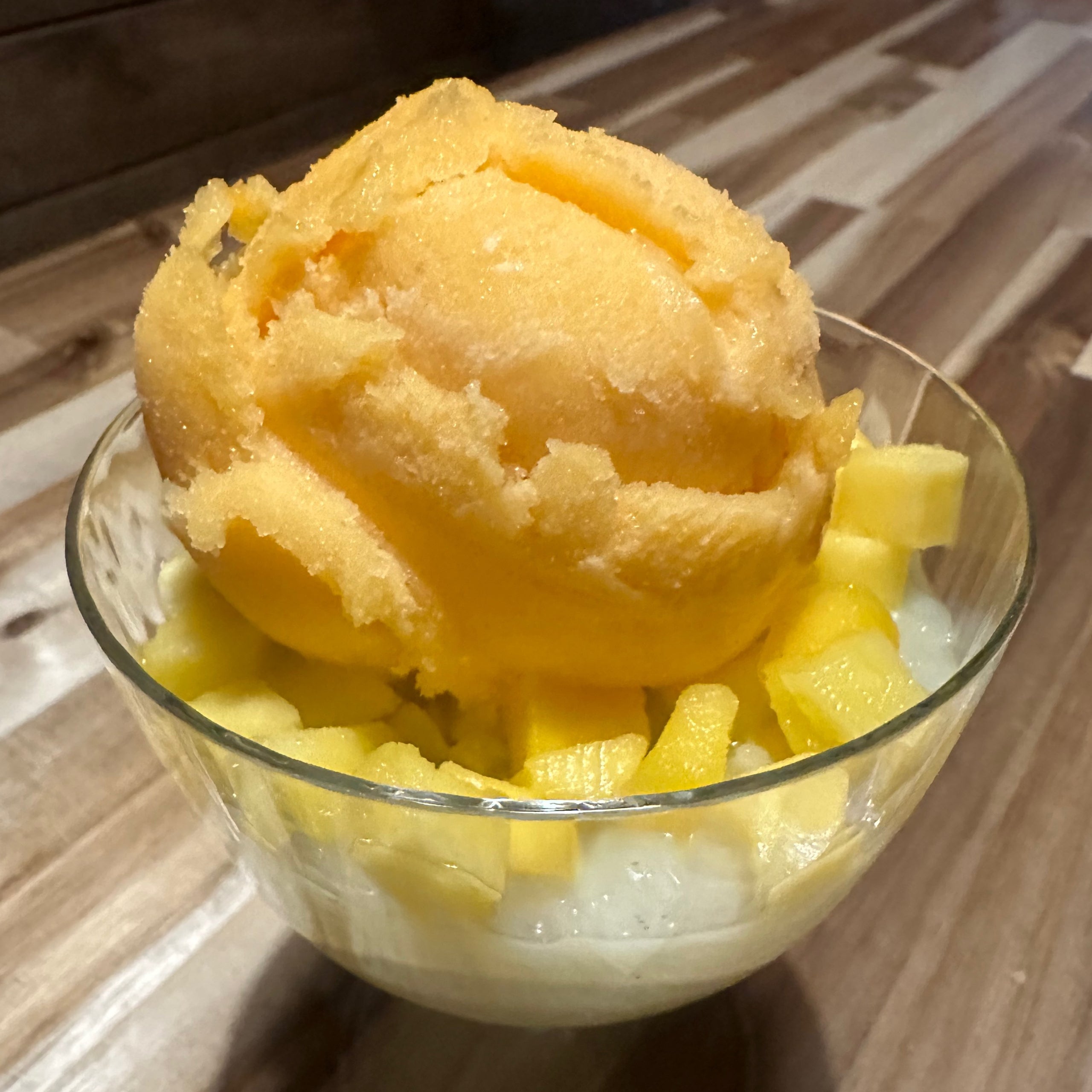 Mango Sorbet Coconut Sticky Rice | SuperKim Crab House